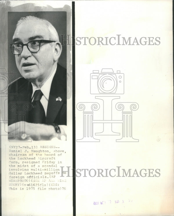 1976 Daniel J.Haughton Chairman Lockheed - Historic Images