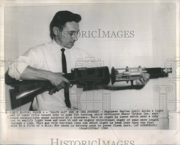 1964 Engineer Gaylen Lyell Laser Rifle Army - Historic Images