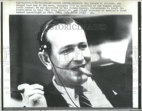1972 Flight Director Dr. Robert R. Gilruth - Historic Images