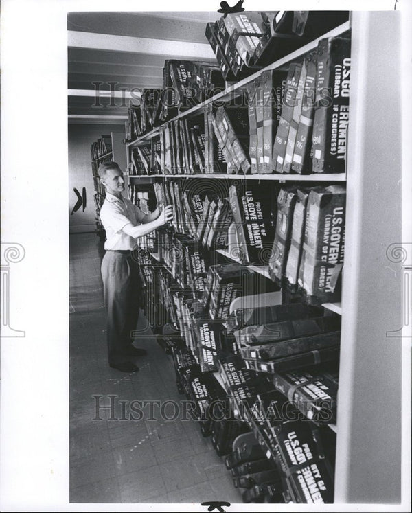 Alfred Platz Blind Library Aide - Historic Images