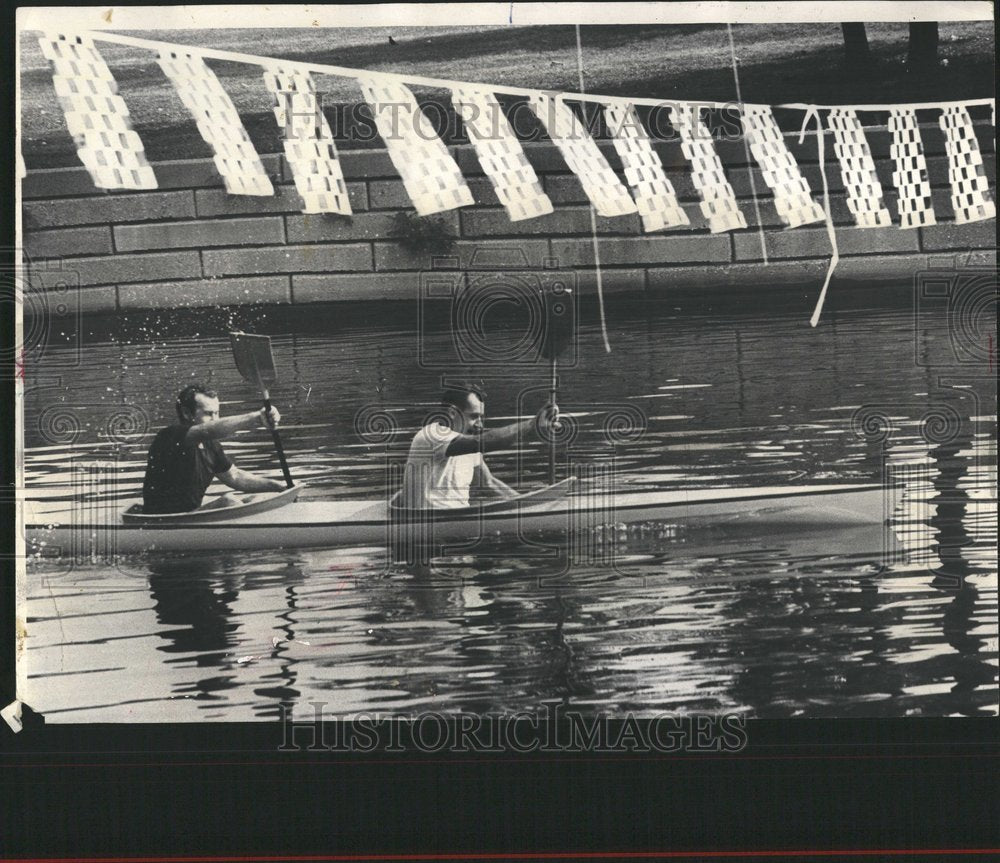 kayak human-powered boat - Historic Images