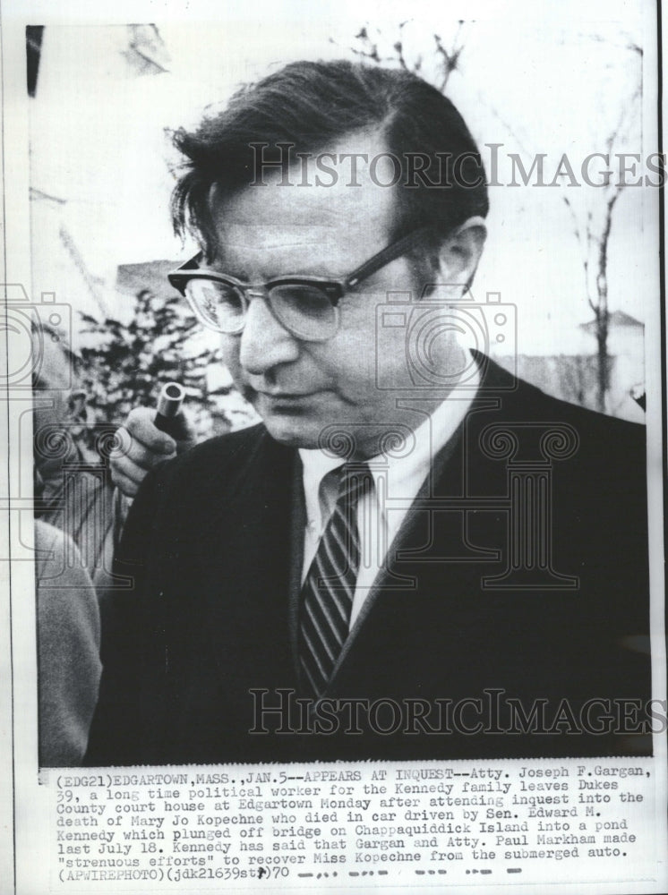 Joseph Gargan Kennedy Kopechne Death - Historic Images