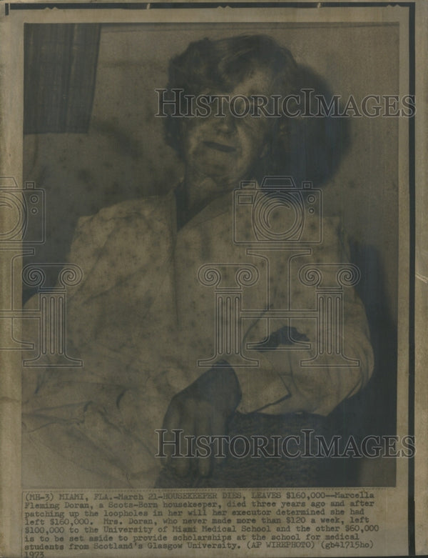 1973 Housekeeper Marcella Fleming Doran - Historic Images