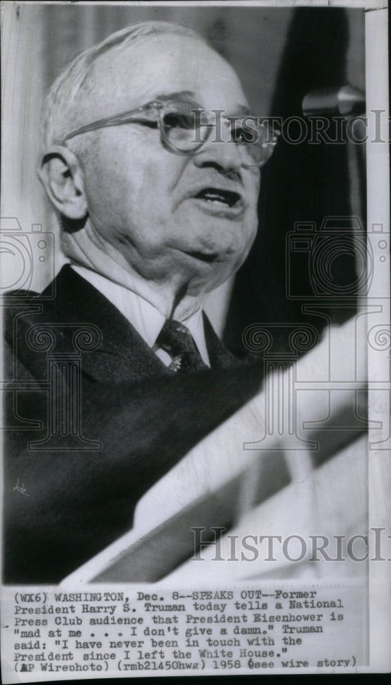 1958 President Harry S. Truman Press Club - RRU21159 - Historic Images