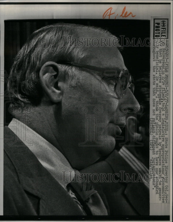 1977 Press Photo Col George Halverson State Police Told - RRU39975 ...