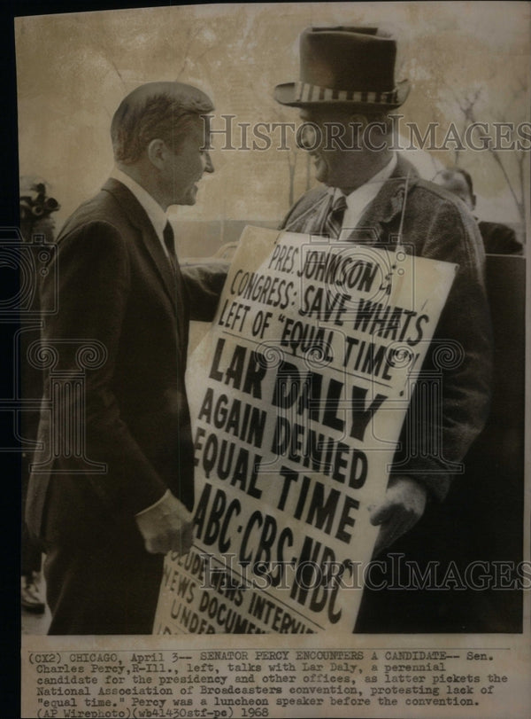 1968 Press Photo Senator Charles Percy,R-Ill - RRU48129 - Historic Images