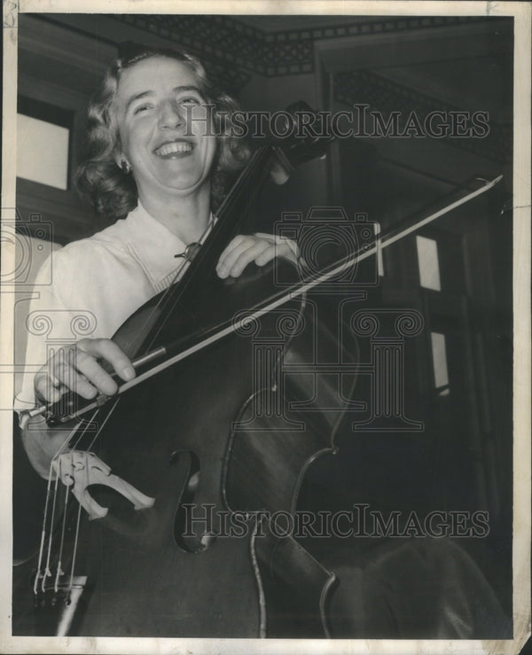 1950 Press Photo Denise Morand (Cellist) - Historic Images