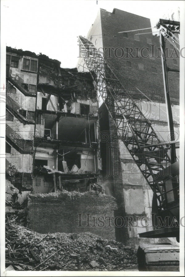 1978 Troescher Building Wrecking Ball Crew - Historic Images