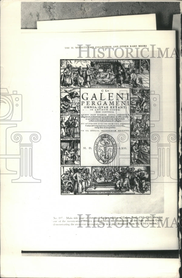 Press Photo Rare Book Galeni Pergameni Illustrations - RRU82121 ...
