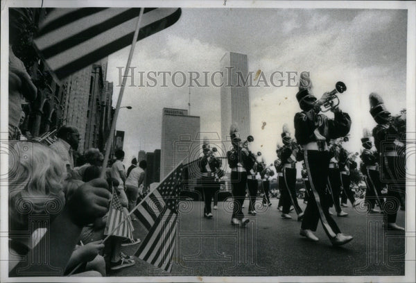 1975 Legionnaires Park Ridge Flags America - Historic Images
