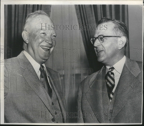 1954 President Eisenhower & Gordon Allott - Historic Images