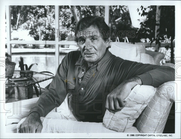 1986, Television and Stage Actor Gene Barry - RRV19225 - Historic Images