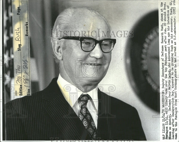 1972 Press Photo Defense Secretary Kenneth Rush - RRV39033 - Historic ...