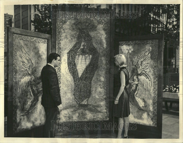 1964 Resilene Browne stained glass windows - Historic Images