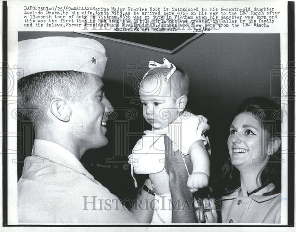 1969 Major Charles Robb and His Family - Historic Images