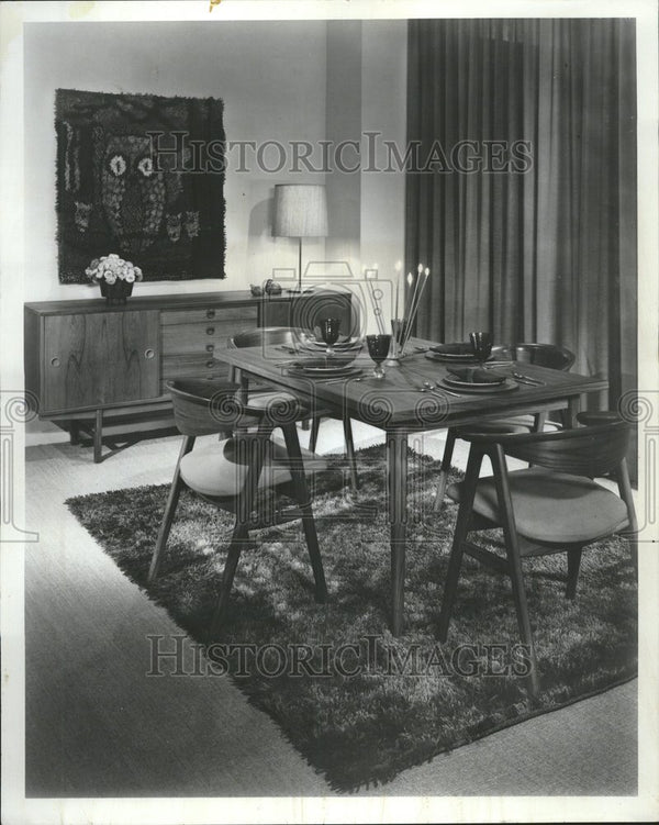 1967 dining corner living room charming - Historic Images
