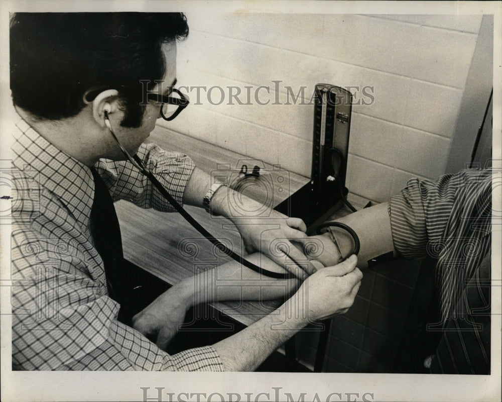 1973 Press Photo The blood pressure testing device. - RRW05001 ...