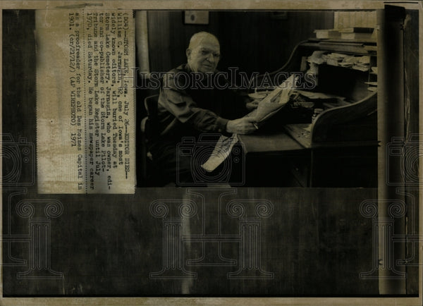 1971 Press Photo William G Jarnagin Storm Lake Cemetery - RRW06697 ...