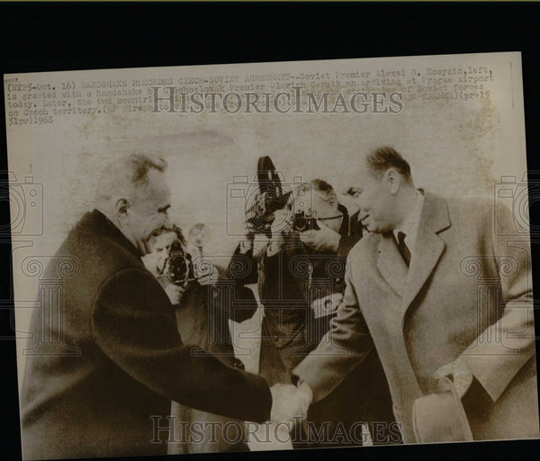 1968 Press Photo Alexei N. Kosygin Oldrich Cernik - RRW07321 - Historic ...