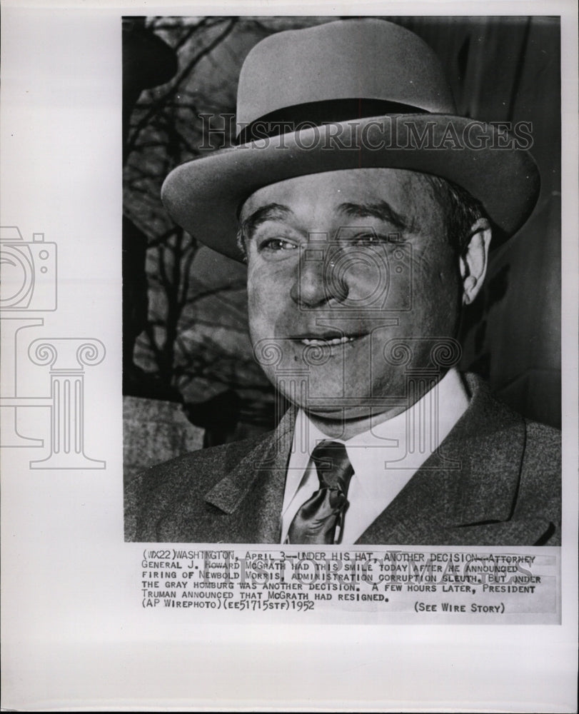 1952 Press Photo Attorney General Howard McGrath - RRW11779 - Historic ...