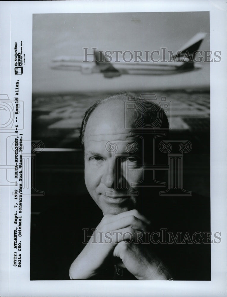 1992 Press Photo RONALD W. ALLEN DELTA CEO - RRW15685 - Historic Images