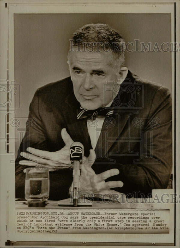 1973 Press Photo Recording Former Watergate Cox Ar - RRW21141 ...