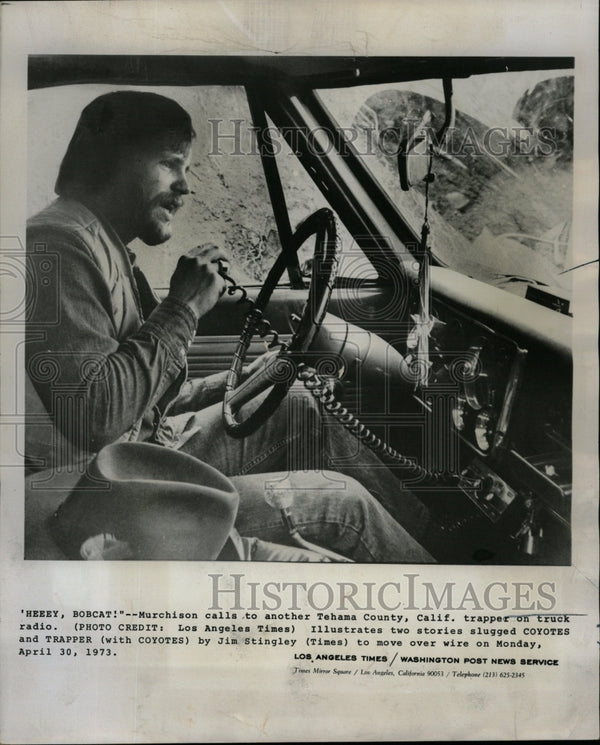 1973 Press Photo Mike Murchison trapper radio Bobcot - RRW22613 ...