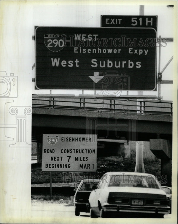 1984 Press Photo Eisenhower Expressway Highways - RRW23585 - Historic ...
