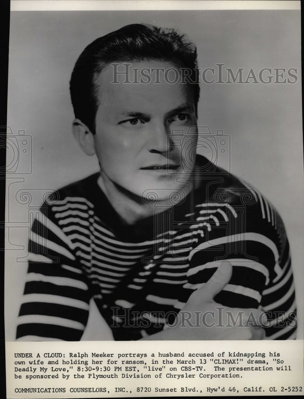 1958 Press Photo Ralph Meeker Actor So Deadly My Love - RRW24919 ...