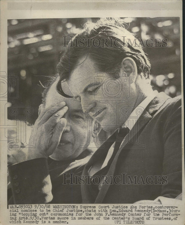 1968 Press Photo Sen. Edward Kennedy Justice Abe Fortas - RRW27525 ...