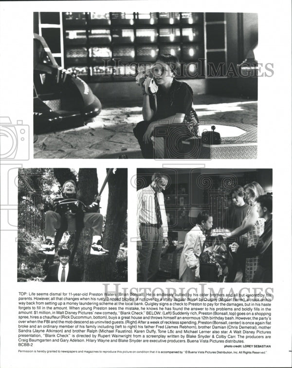 1996 Press Photo Brian Bonsall Blank Check Actor - RRW31085 - Historic ...