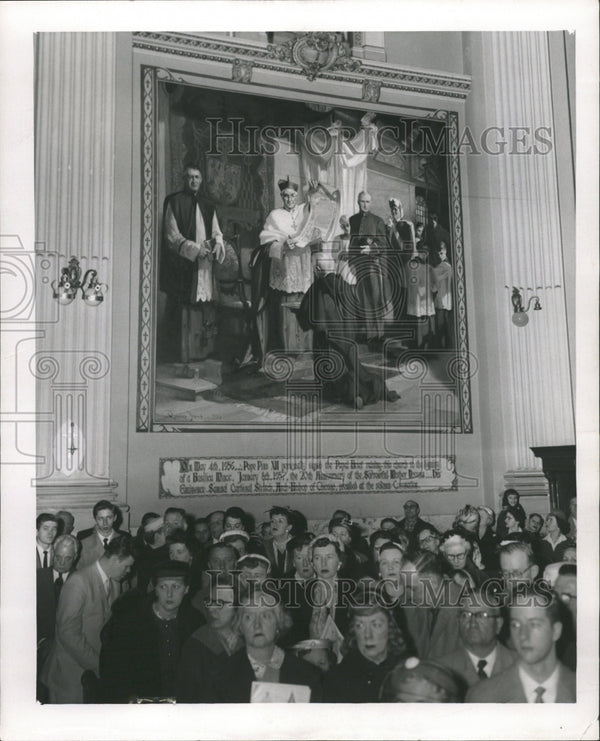 1957 Press Photo Hugh Mural Lady Savior Church - RRW36841 - Historic Images