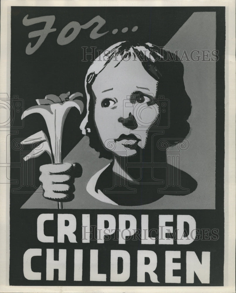 1946 Press Photo National Society For Crippled Children Poste - RRW396 ...