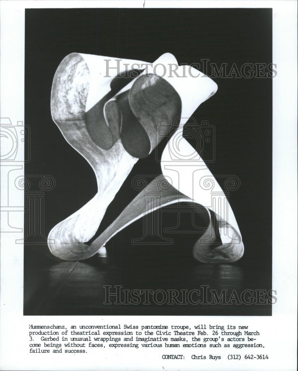 1985 Press Photo Mummenschanz Swiss Pantomime Troupe - RRW42913 ...