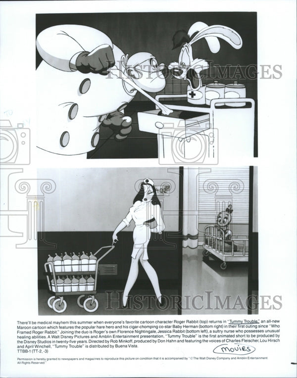 Press Photo cartoon character Roger Rabbit Baby Herman - RRW45501 ...
