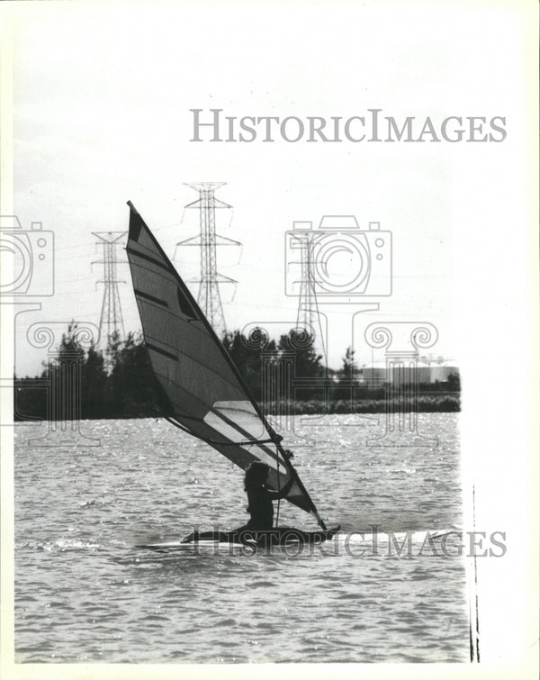 1987 Press Photo Doctor Renee Hartz Windsurfing Wolf - RRW47253 ...