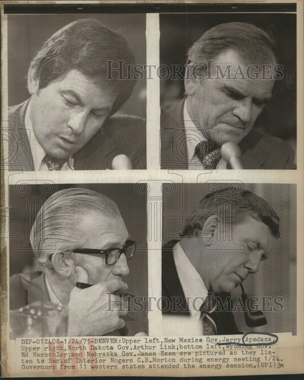 1975 Press Photo Mexico Gov Jerry Apodaca Ed Herschle - RRW48235 ...