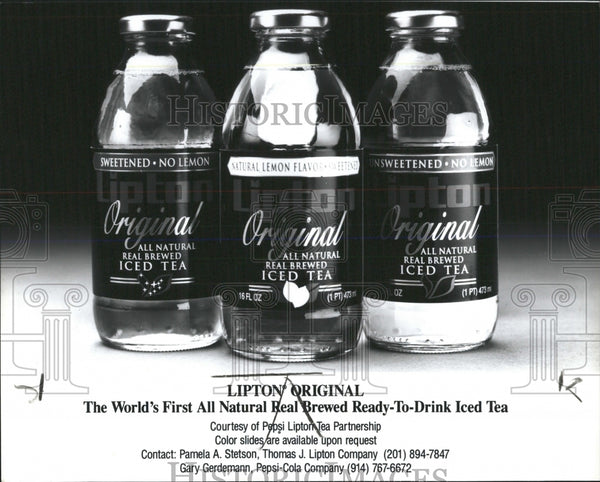 1992 Press Photo Lipton Ready To Drink Brewed Iced Tea - RRW53509 ...