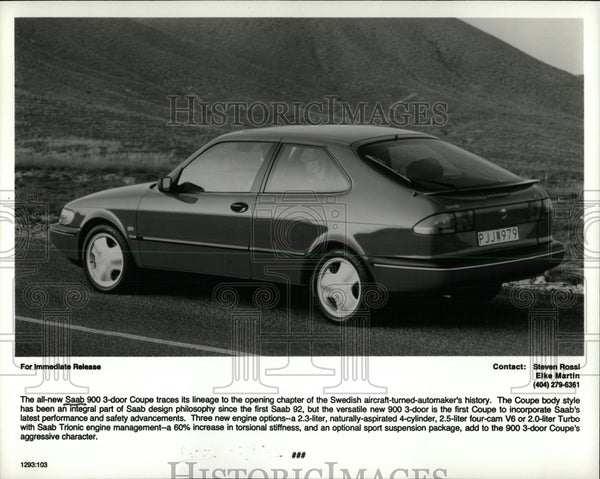 Press Photo Saab 900 Three Door Coupe Promotional Shot - RRW63039 ...
