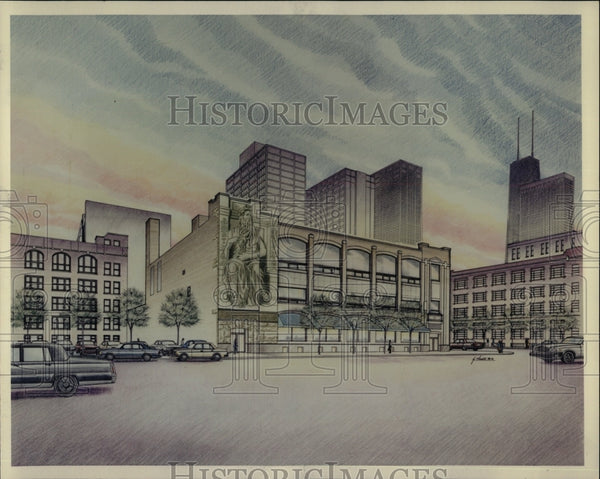 1988 Press Photo Trompe-l'oeil Painting Chez Paree Club - RRW65117 ...