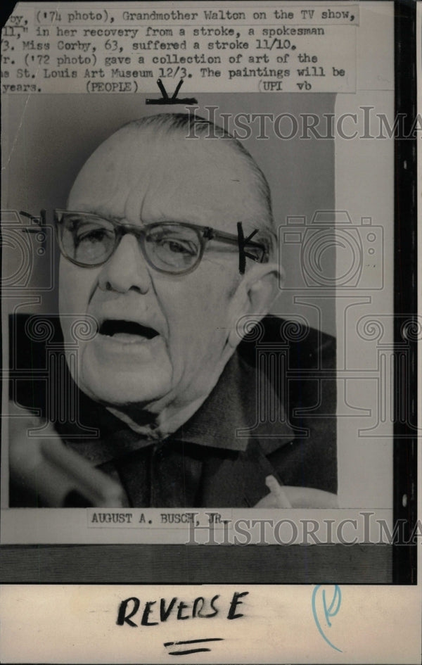 1976 Press Photo August A. Busch Jr. Gussie Brewer Beer - RRW73835 ...