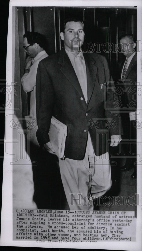 1956 Press Photo Paul Brinkman Jeane Crain children - RRW78761 ...