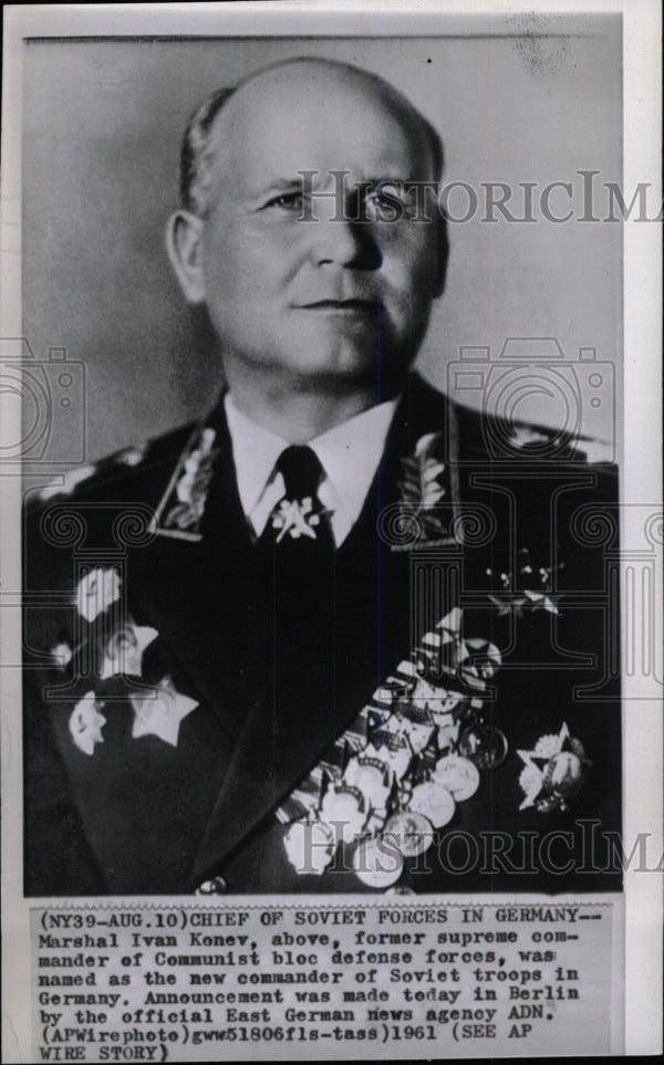 1961 Press Photo Marshal Ivan Konev Soviet Germany Bloc - RRW79179 ...