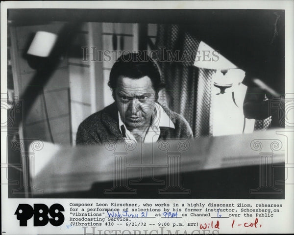 1972 Press Photo Composer Leon Kirschner Schoenberg - RRW85233 ...