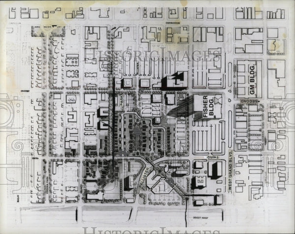 1978 Press Photo Detroit's New Centre Layout - RRW90727 - Historic Images