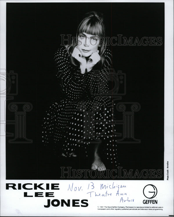 1991 Press Photo Rickie Jones American Vocalist Musicia - RRW95265 ...