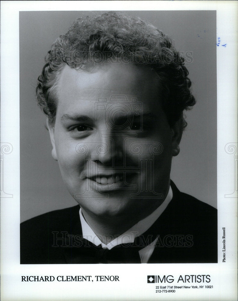Press Photo Picture of Richard Clement, Tenor. - Historic Images