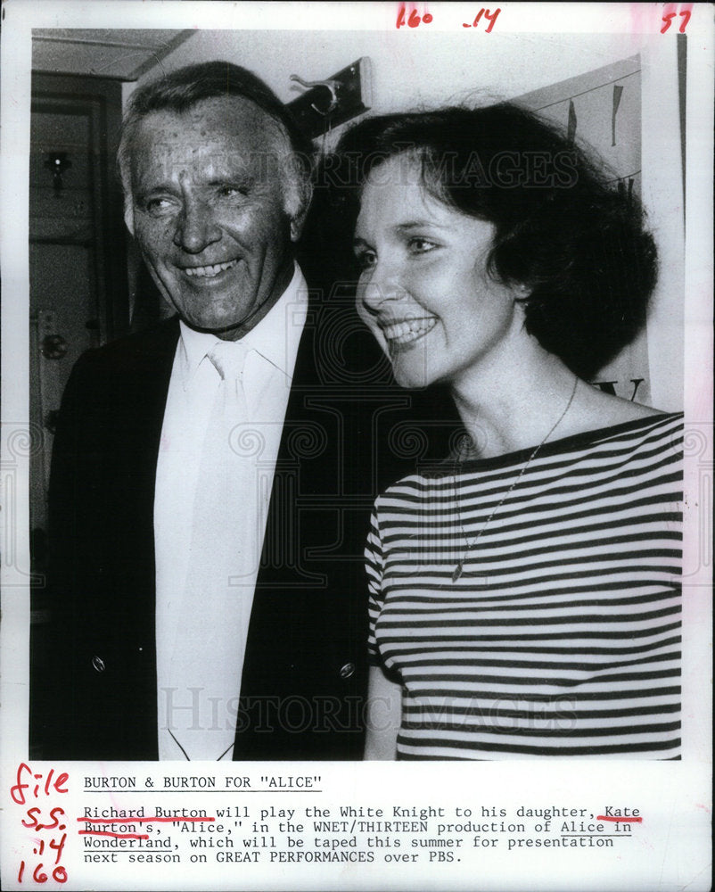 1984 Richard Burton Kate Burton Alice PBS - Historic Images