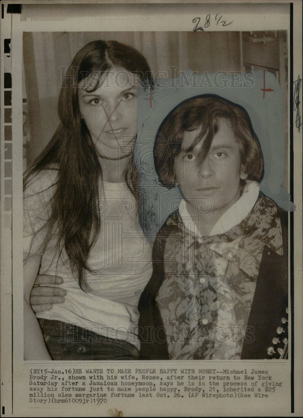 1970 Mr. and Mrs. Michael James Brody Jr. - Historic Images