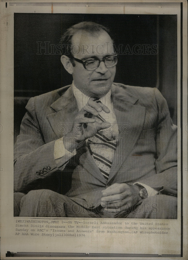 1974 Israeli Ambassador US NBC TV Dinitz - Historic Images